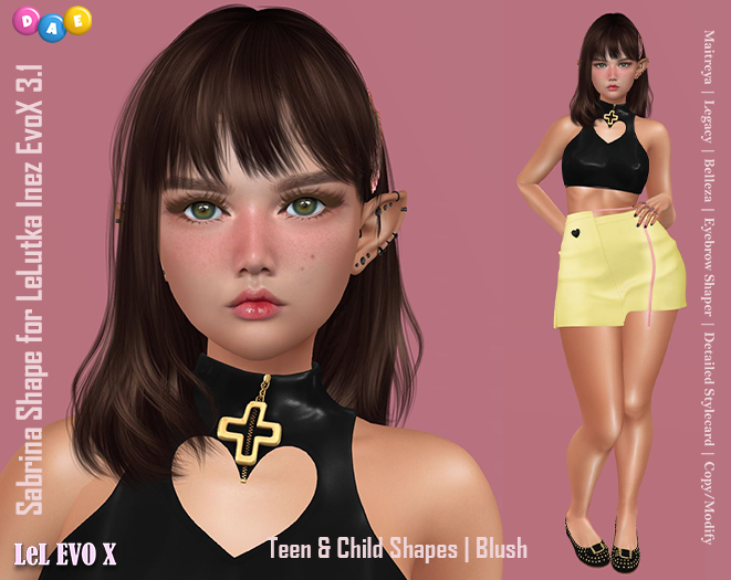 Second Life Marketplace - Sabrina Child/Teen Shape for LeL Inez EvoX 3.1